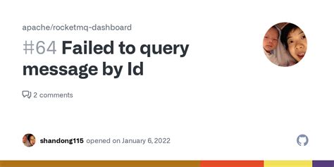 failed to query message by id · issue 64 · apache rocketmq dashboard