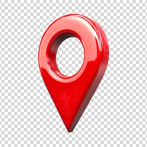 3d Red Location Pin Icon Isolated On A White Background Premium Ai Generated Psd