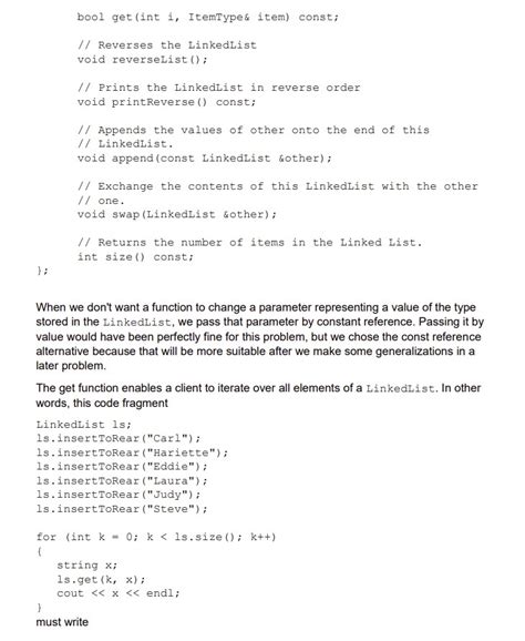 Solved Here Is A C Class Definition For An Abstract Data Chegg