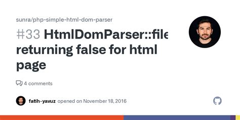 htmldomparser file get html returning false for html page · issue