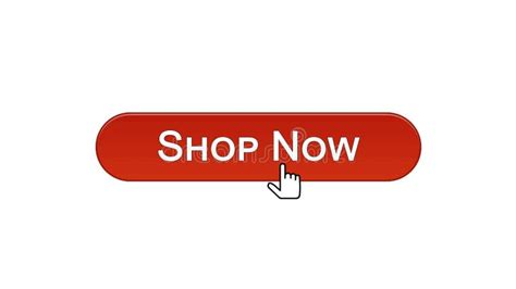 Shop Now Web Interface Button Blue Color Online Shopping Service
