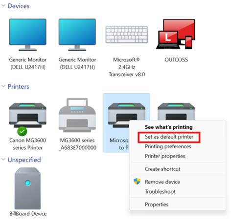 Default Printer