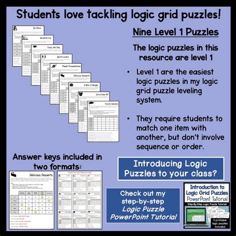 Level Logic Puzzles Made By Teachers