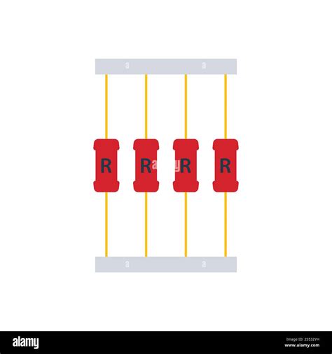 Resistor Tape Icon Flat Color Design Vector Illustration Stock Photo