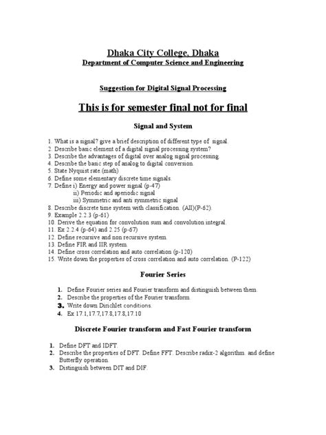 Digital Signal Processing Guide Pdf
