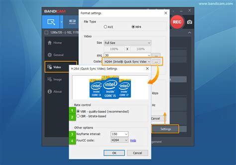 Intel Quick Sync For Screen Recording H HEVC AV