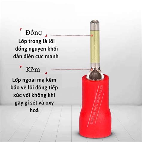 Mua Cos Kim Đặc Combo 100c Đầu Cos Pin Tròn đặc đầu Cốt Kim Bấm Nối