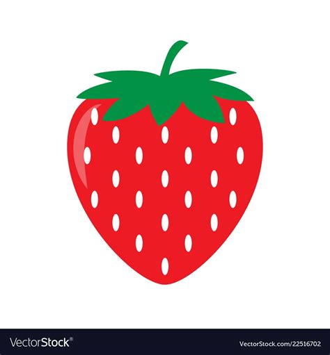 Garden Strawberry Icon Vector Illustration