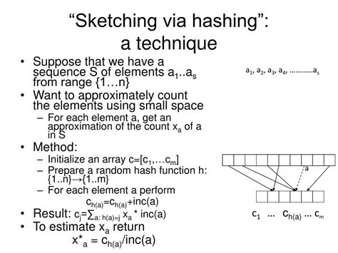 Ppt Sketching Via Hashing From Heavy Hitters To Compressive Sensing To Sparse Fourier