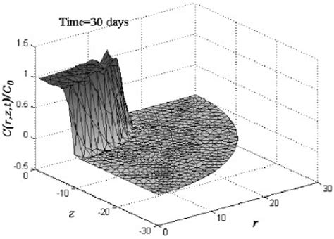 Numerical Results At T ¼ 30 Days For The Advective Transport From The