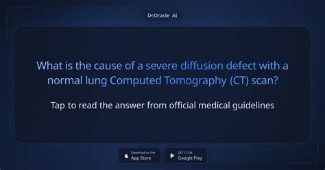 What Is The Cause Of A Severe Diffusion Defect With A Normal Lung Computed Tomography Ct Scan