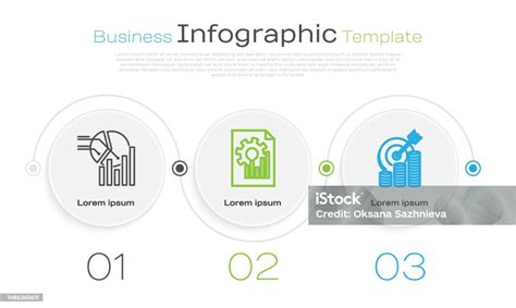setzen sie eine linie tortendiagramm infografik dokument mit diagramm