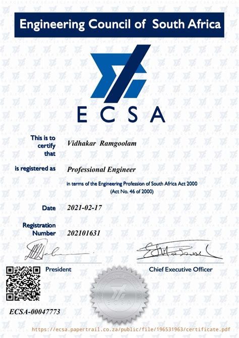 Vidhakar Ramgoolam Bsc Elec Eng Pr Eng Gcc Msaiee On Linkedin Certificate Finally Received