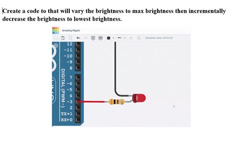 Solved Create A Code To That Will Vary The Brightness To Max Chegg
