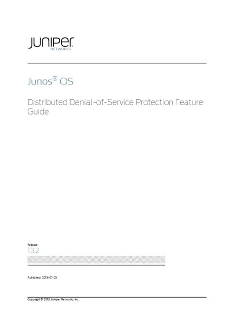 ddos protection on juniper mx routers pdf denial of service attack