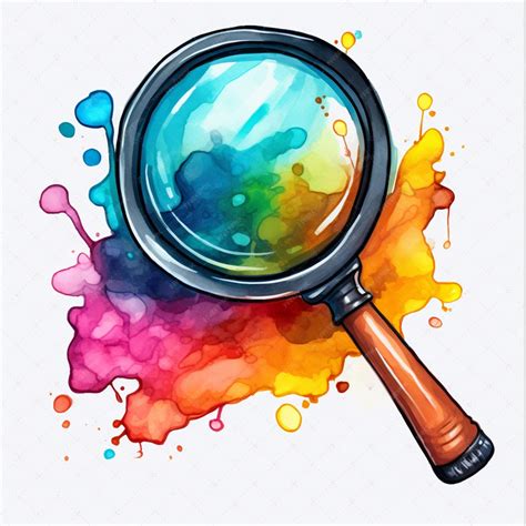 Premium Ai Image A Brightly Colored Illustration Of A Magnifying