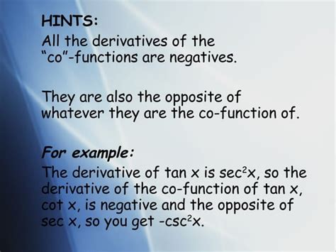 3 5 Derivatives Of Trig Functions Ppt