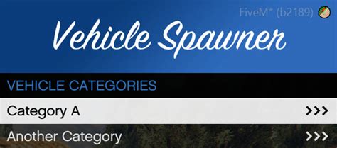 Release Free Simple Vehicle Spawner Menu Page 2 Fivem Releases