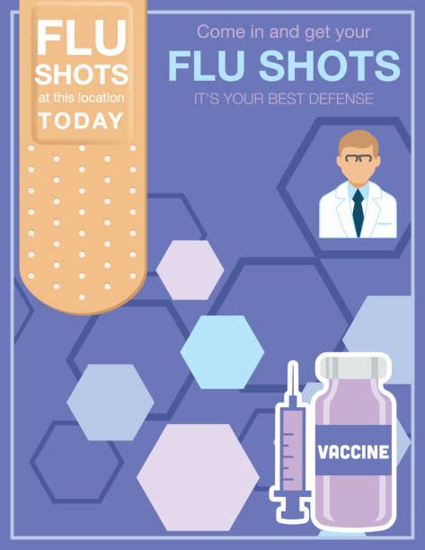 Fall Flu Or Influenza Shot Poster Template Illustrations Royalty Free