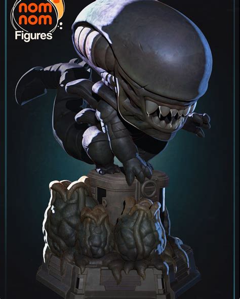 Voxi3d Chibi Xenomorph Alien Stl Model For 3d Printing