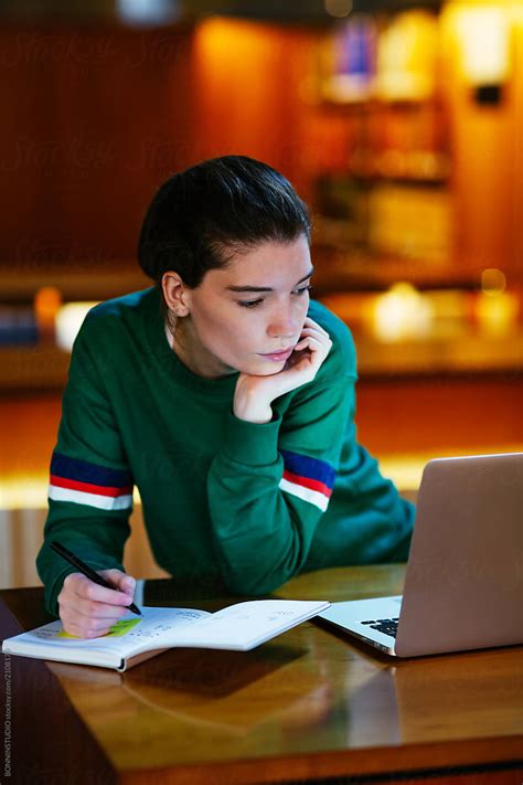 Student On Library By Stocksy Contributor Bonninstudio Stocksy