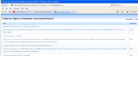 Solved Security Scanning To Oracle Databases Experts Exchange