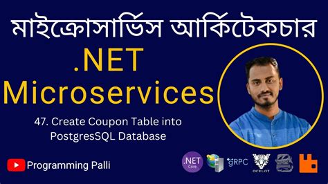 47 creating a discount database and coupon table in postgresql for discount api microservice