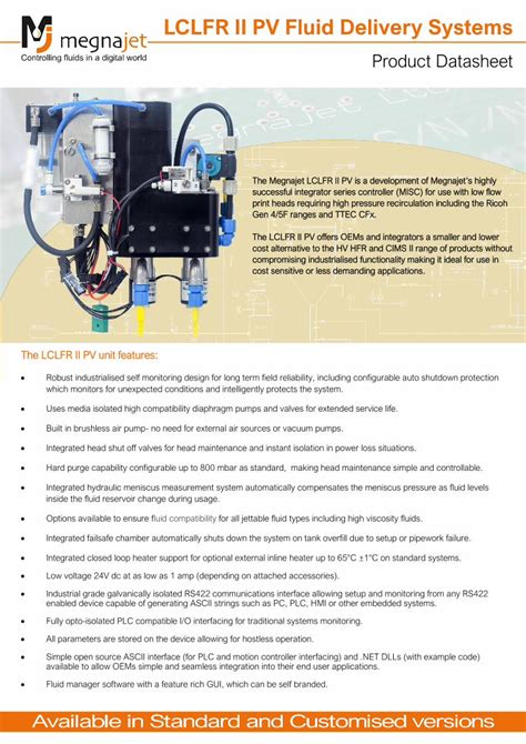 Pdf Lclfr Ii Pv Fluid Delivery Systems · • Integrated Closed Loop