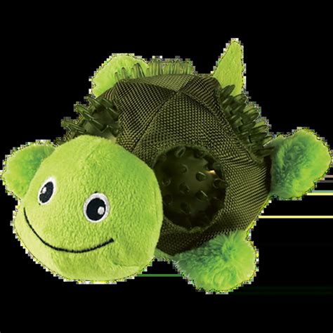 Kong Shells Turtle Dog Toy Green Large Zoofi