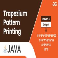 Java program to print Trapezium Pattern - GeeksforGeeks | Videos