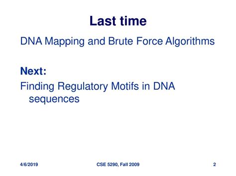 CSE 5290: Algorithms for Bioinformatics Fall ppt download