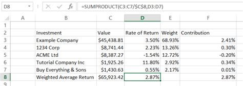 How To Calculate Weighted Average Best Excel Tutorial