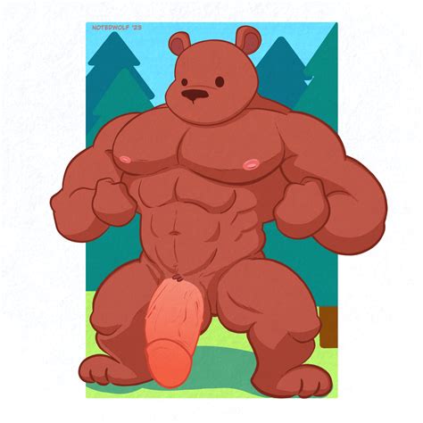 Rule 34 2020s 2023 Abs Anthro Bear Bent Legs Big Penis Digital Drawing Artwork Digital Media