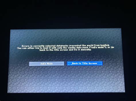 Every Time I Try To Open A World I Ve Been Playing On For A Few Days This Shows Up When I Try To