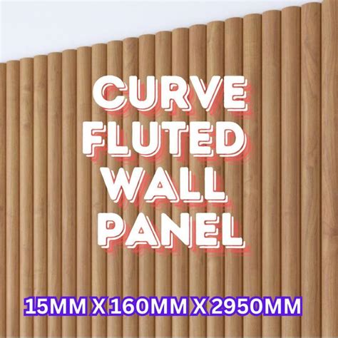 Curve Fluted Wood Panel 15mmhx160mmwx2950mmlwpc Panelfluted