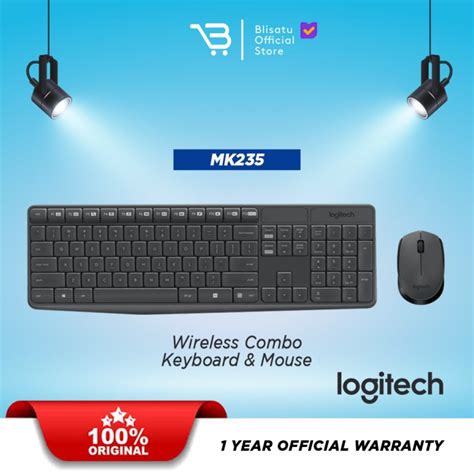 Promo Logitech Wireless Combo Keyboad Mouse Mk235 Mk 235 New