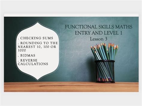 Functional Skills Maths Checking Sums Rounding Bidmas Reverse Calculations Entry And Level1