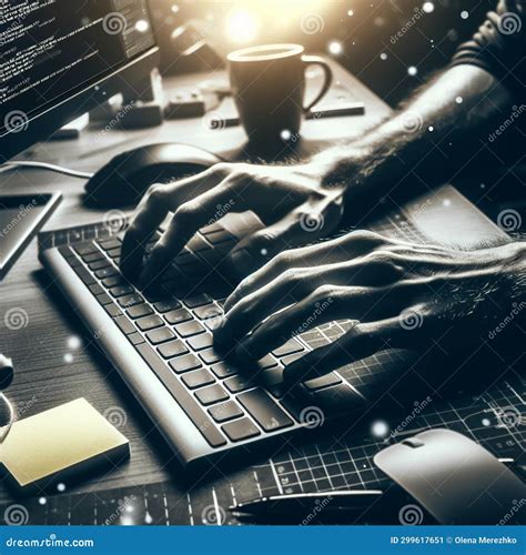 programmer s hands stock illustration illustration of keyboard 299617651