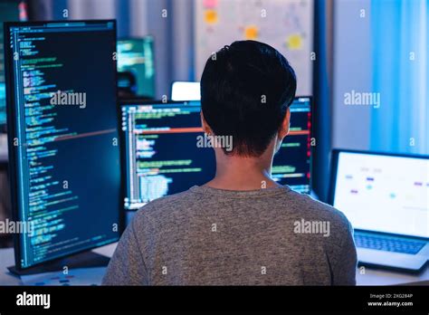 Indian Software Development Working On Coding Computer Screen And