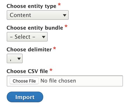 CSV Importer Drupal Org