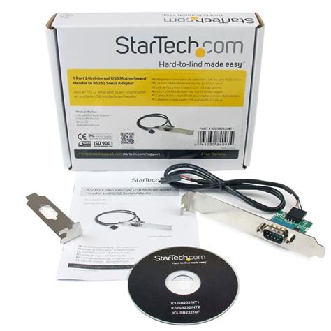 Startech Usb Motherboard Header To Serial Adapter Icusb Int Mwave