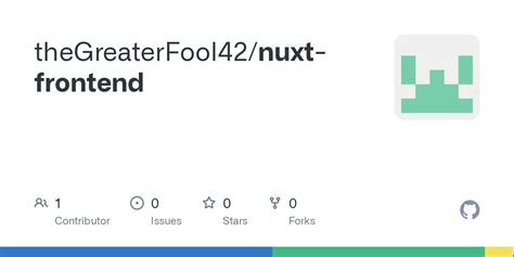 Github Thegreaterfool42nuxt Frontend