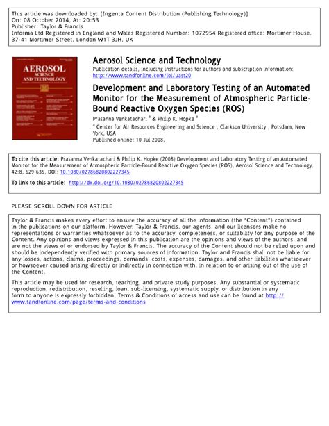 Pdf Development And Laboratory Testing Of An Automated Monitor For