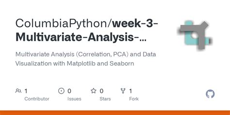 GitHub ColumbiaPython Week 3 Multivariate Analysis And Data Visualization With Matplotlib And
