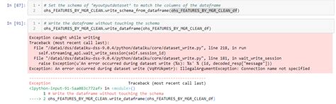 Exception An Error Occurred During Dataset Write VqRYUkpmtr IllegalArgumentException