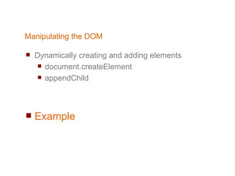 Javascript And Dom Manipulation Ppt Web Design And Html Internet