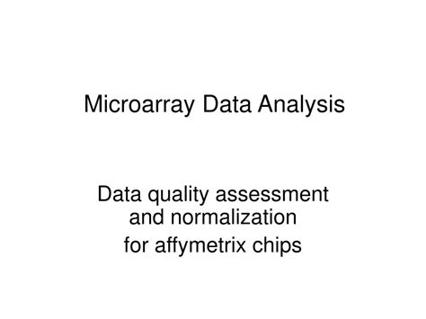 ppt microarray data analysis powerpoint presentation free download
