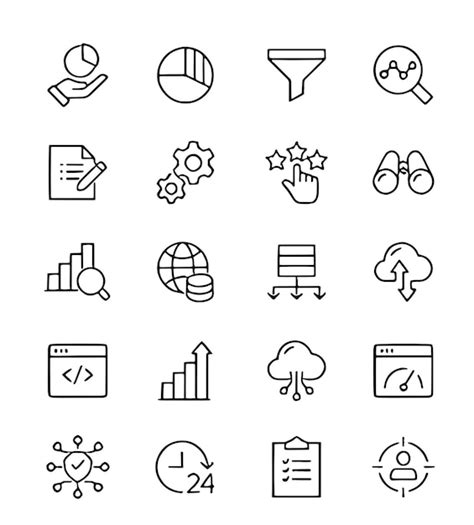 Premium Vector Data Line Editable Icons Set Vector Illustration In