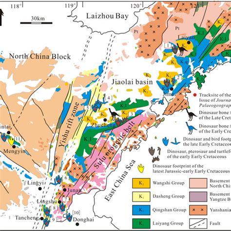 Sketch Map Showing Geology Tectonics And Distribution Of Vertebrate