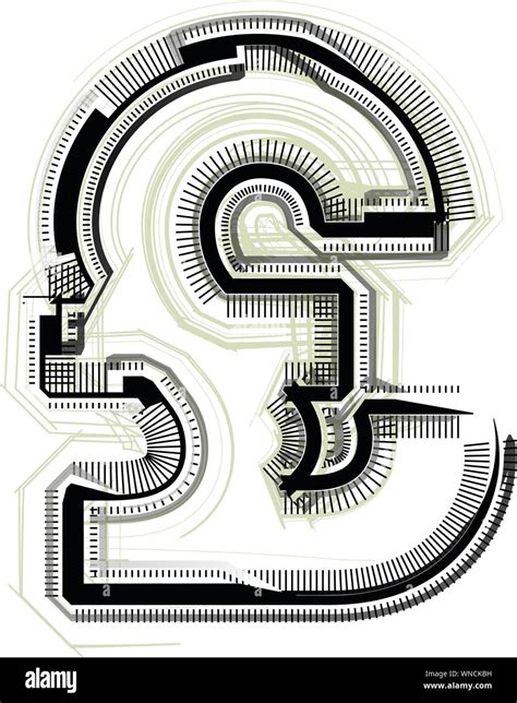 Technological Font Symbol Stock Vector Image Art Alamy